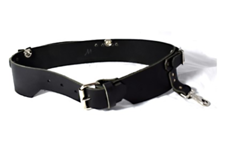 Leather Belt with clips for Suspenders and Snap | rmwilson